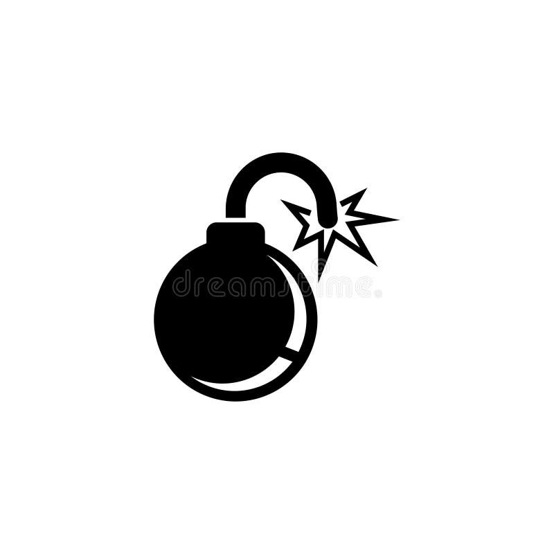 Fire Bomb, Explosive Military Weapon Flat Vector Icon Stock ...