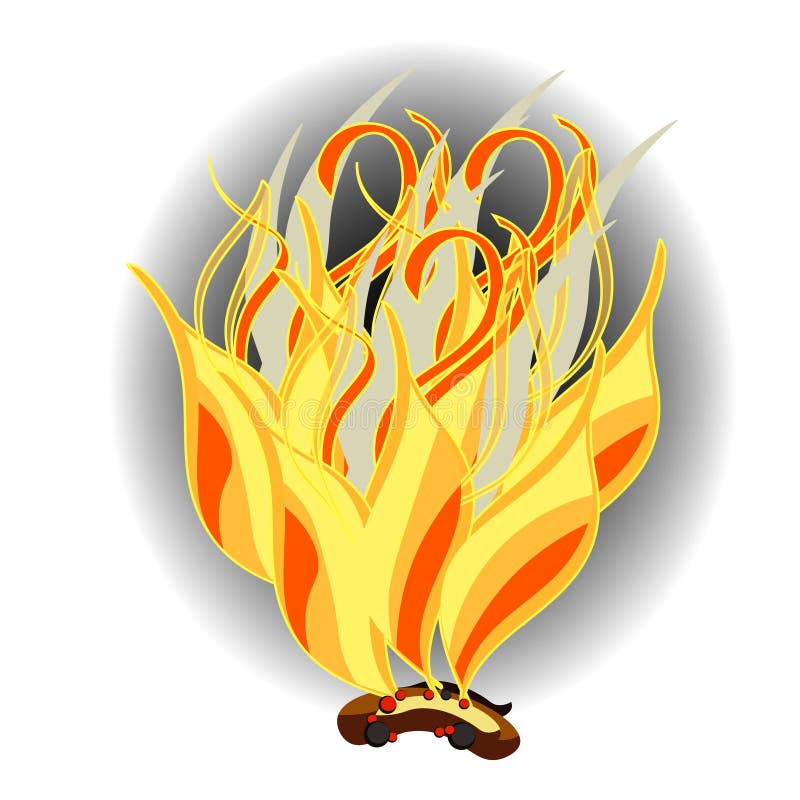 Fire a Bonfire Elements Astrological. Vector Illustration Stock Vector ...