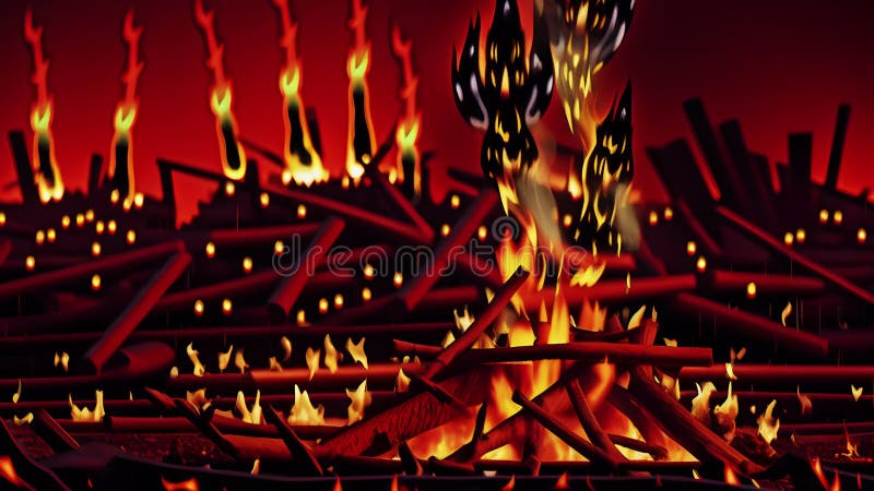 Fire and Bonfires, Flames Created with the Help of Artificial ...