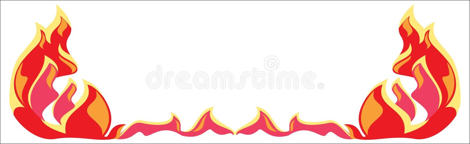 Fire border stock vector. Illustration of power, flame - 16651131