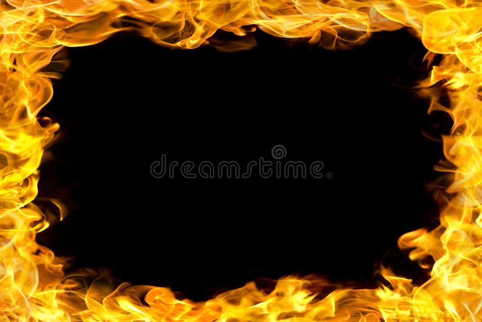 Fire border with flames stock image. Image of grill, border - 23041163