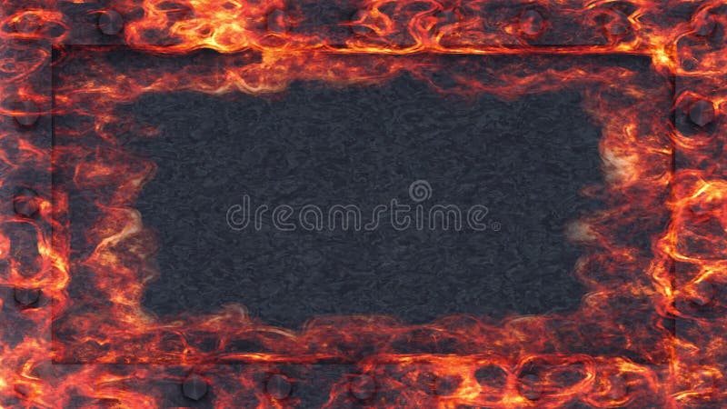 Fire Border Flames Frame Heavy Metal Background Burning Motion Very Hot ...