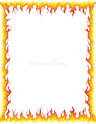 Fire Border stock vector. Illustration of campfire, burning - 51331011