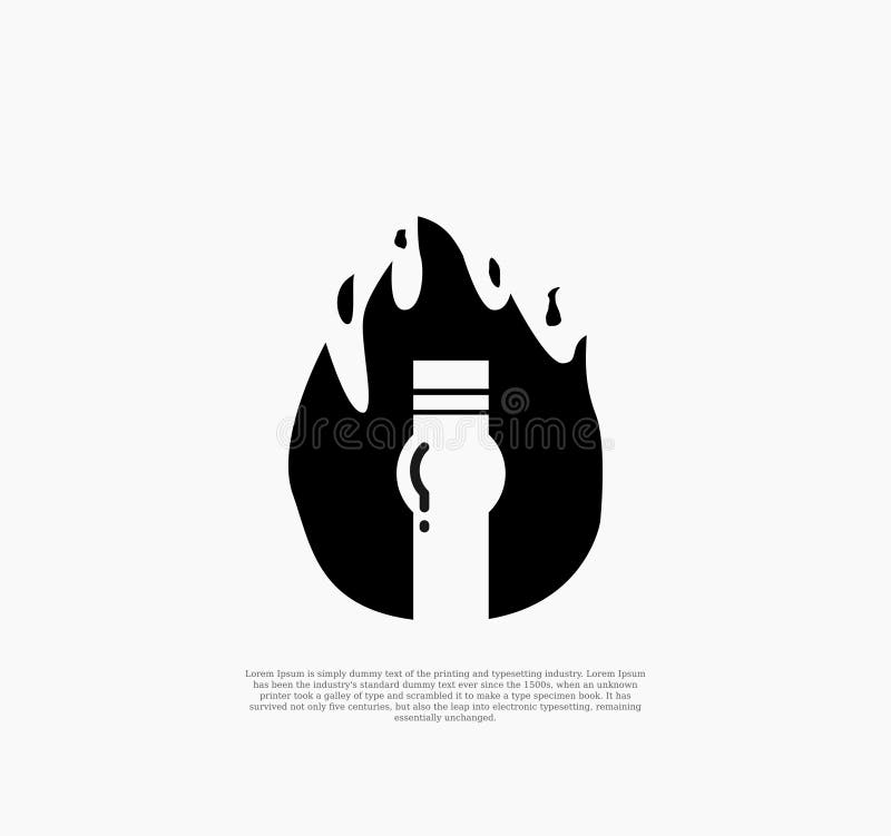 Fire Bottle Logo Design Template Stock Vector - Illustration of design ...