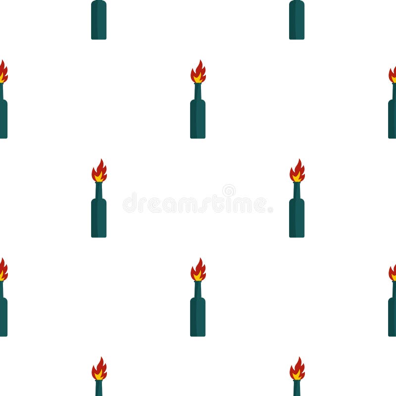 Fire Bottle Pattern Seamless Stock Vector - Illustration of cocktail ...