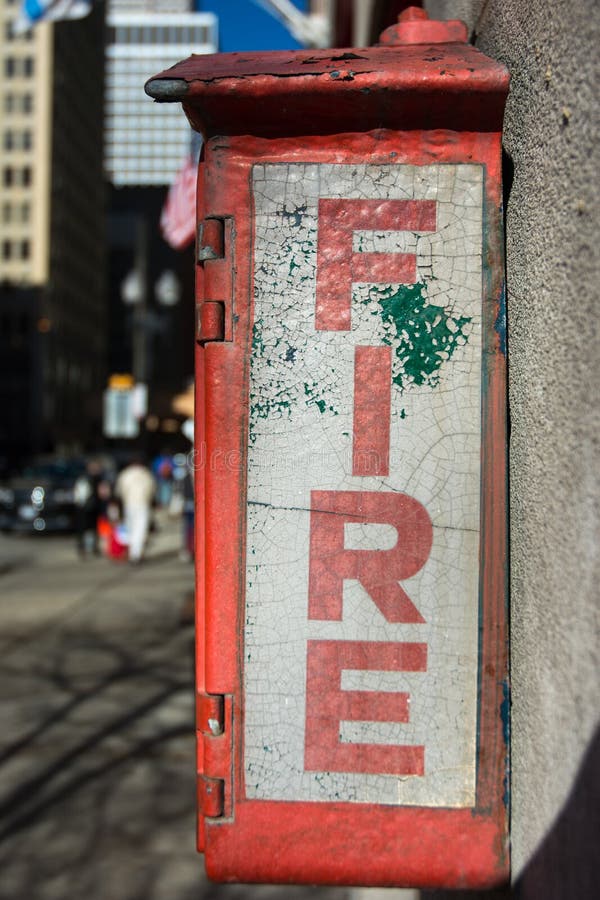 Fire box stock image. Image of downtown, chicago, fire - 80110697