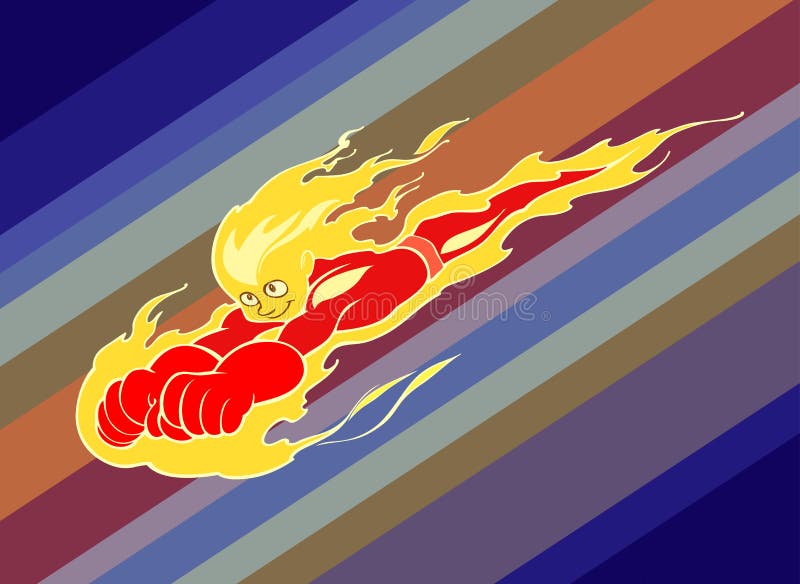 Fire boy stock vector. Illustration of energy, comic - 29101766