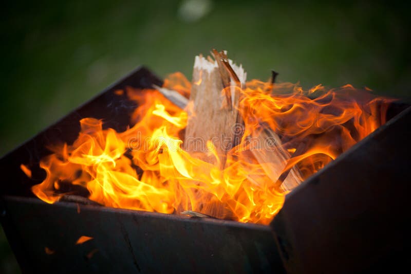 Fire in the brazier stock photo. Image of light, fire - 57842490
