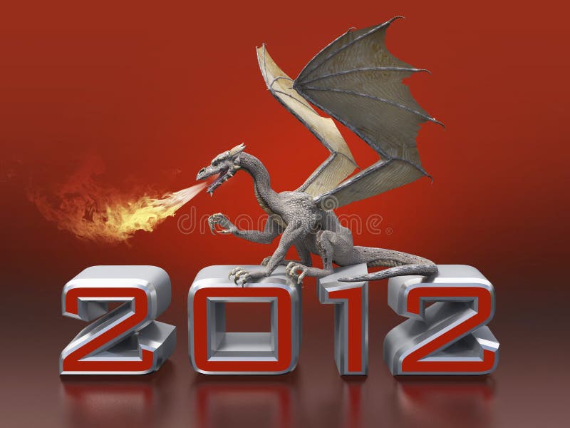 Fire-breathing dragon stock illustration. Illustration of breathing ...