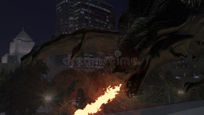 Fire Breathing Dragon Flying on Green Screen Stock Footage - Video of ...