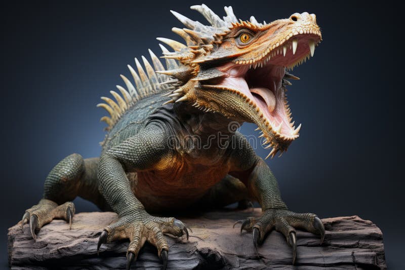 Fire-Breathing Terror, the Scary Dragon. AI Generated Stock ...