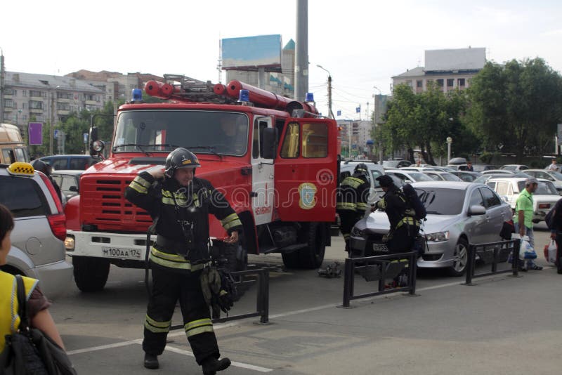 Fire brigade in action editorial stock photo. Image of engine - 73623248