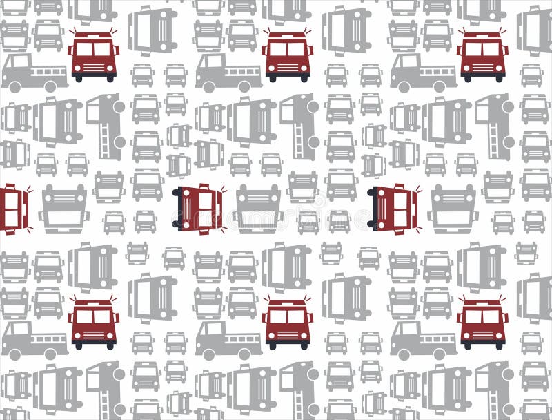Fire Brigade All Over Print Vector Art Stock Vector - Illustration of ...