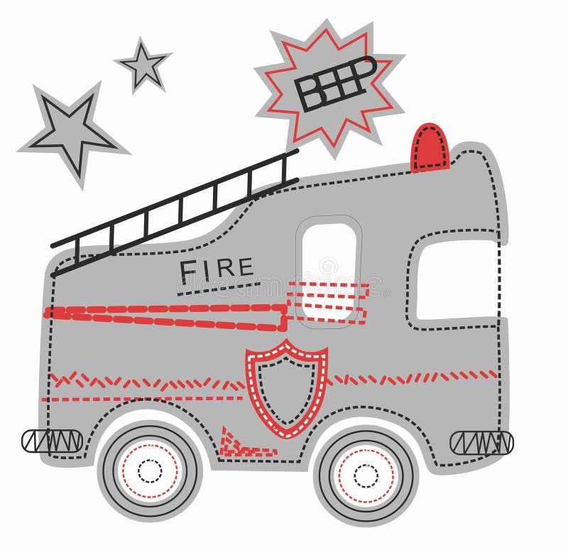 Fire brigade print stock vector. Illustration of flamingo - 279191063