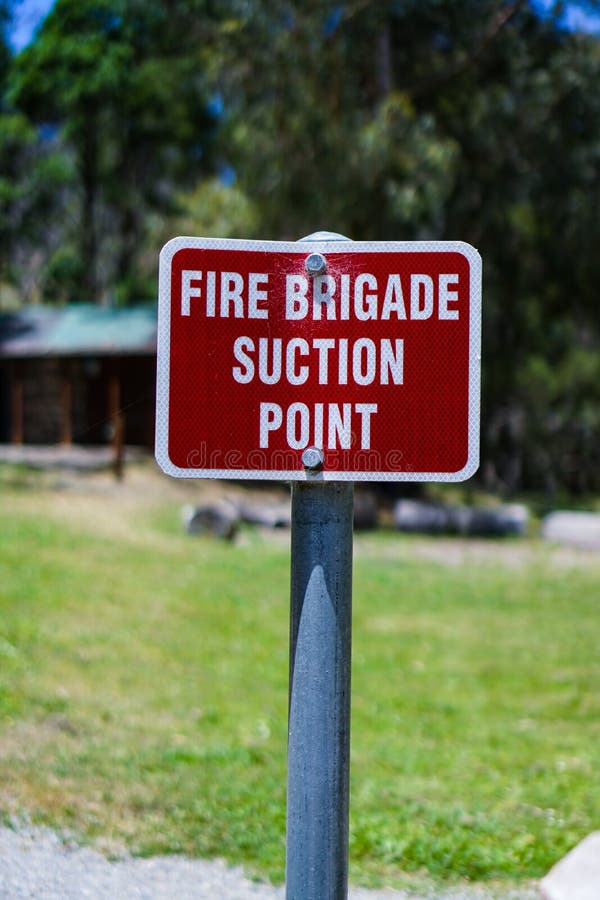 Fire Brigade Suction Point Sign Stock Photo - Image of indoor, call ...