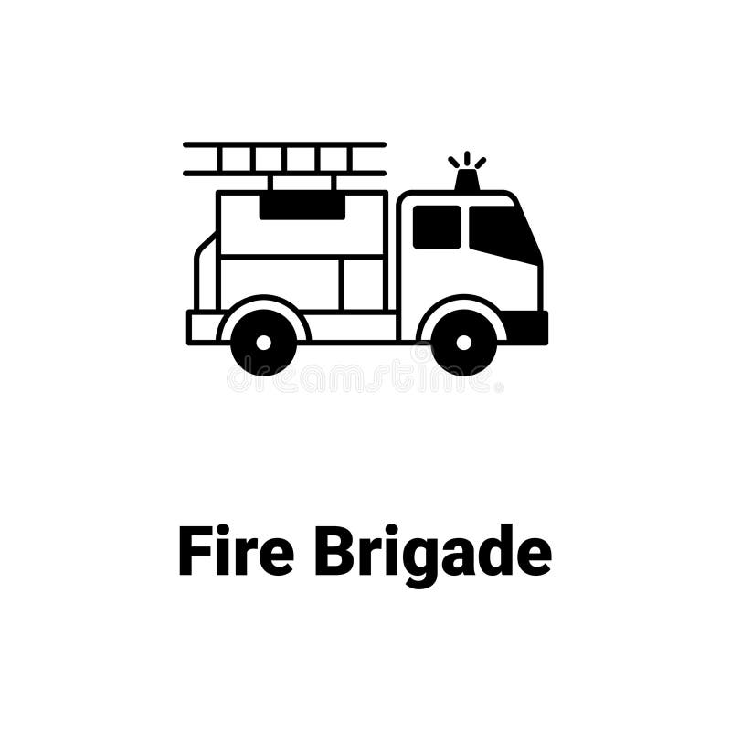 Fire Brigade Vector Icon Easily Modify. Stock Vector - Illustration of ...