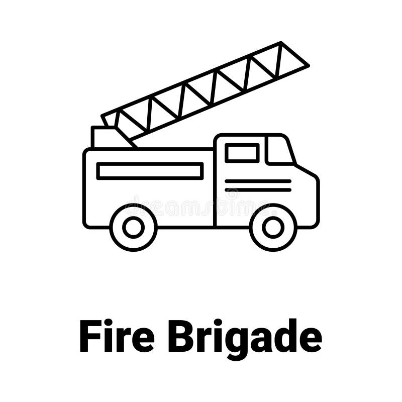 Fire Brigade Vector Icon Easily Modify. Stock Vector - Illustration of ...