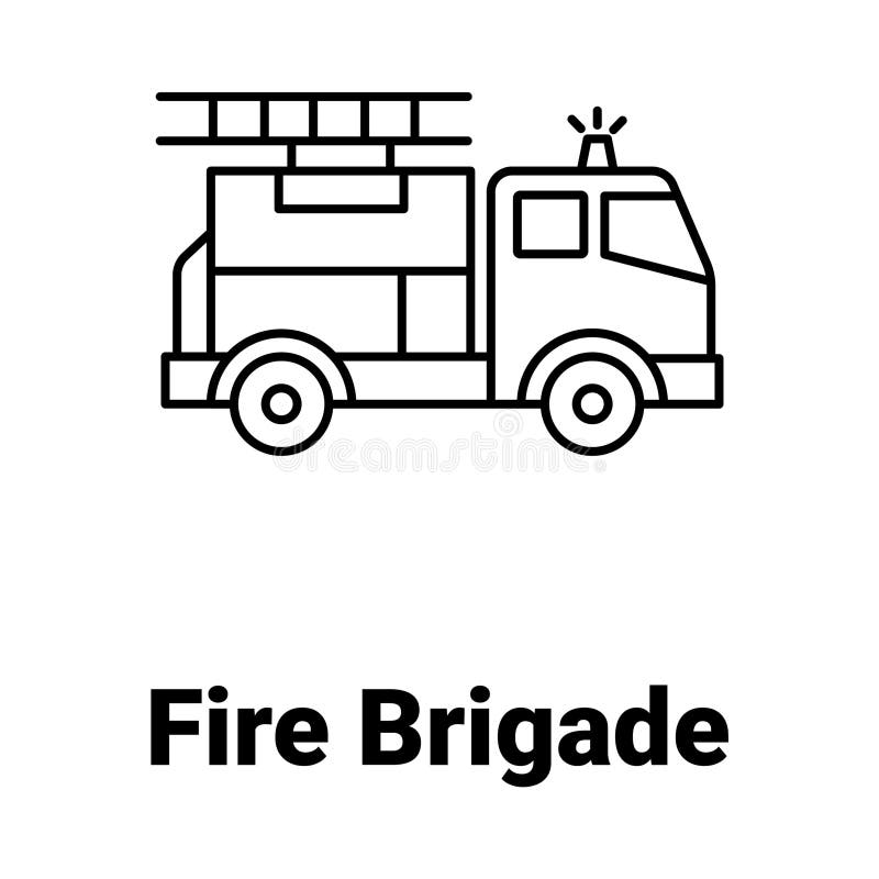 Fire Brigade Vector Icon Easily Modify. Stock Vector - Illustration of ...