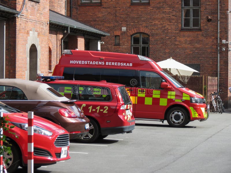 Fire Brigade Vehicles in Copenhagen Editorial Photography - Image of ...