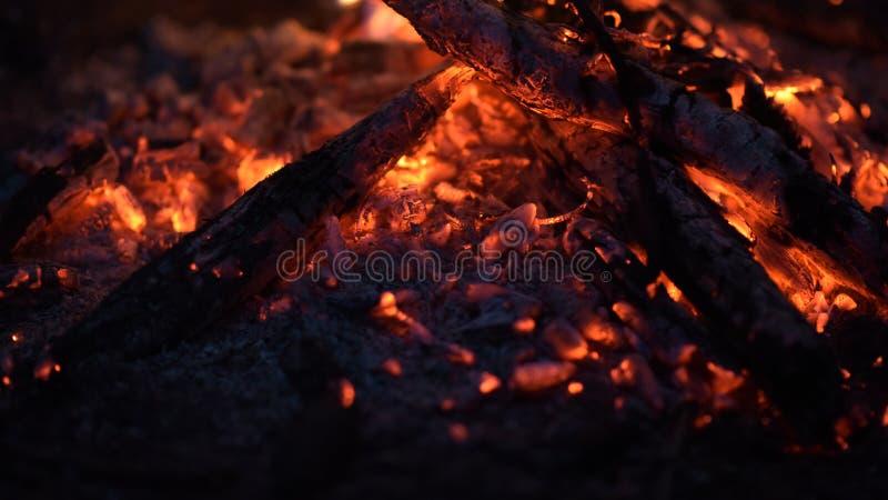 The Fire, Bright Embers Which Transmit the Sensation of Heat Stock ...