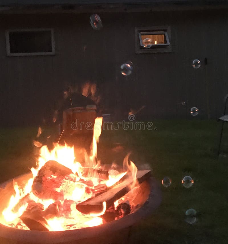 Fire and Bubbles stock photo. Image of fire, campfire - 93273110