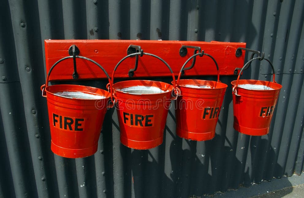 Fire Buckets stock photo. Image of steel, handles, buckets - 1016674