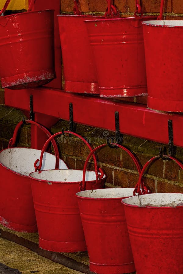 Fire buckets stock photo. Image of handles, hanging, fireman - 40118626