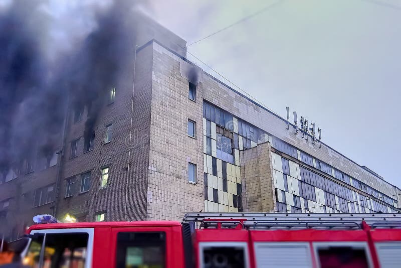 Fire in the Building on the Third and Fourth Floor, the Fire Brigade ...