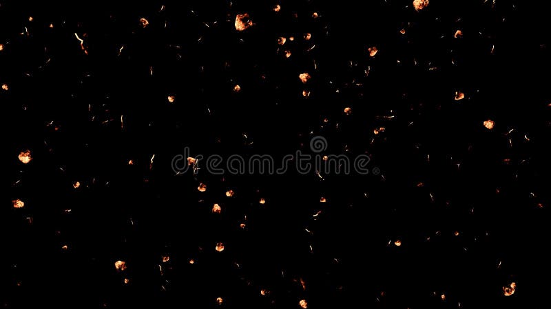 Fire Burn Ash or Dust Particles, Flying and Floating on Air, Overlay a ...