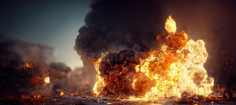 Fire Burn Flame Explosion Background Stock Illustration - Illustration ...