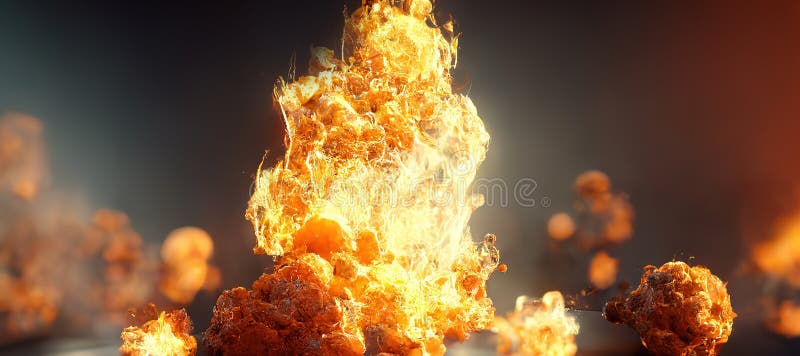 Fire Burn Flame Explosion Background Stock Illustration - Illustration ...