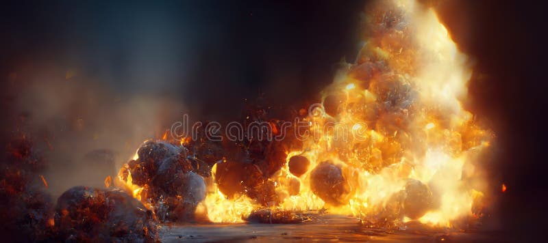Fire Burn Flame Explosion Background Stock Illustration - Illustration ...