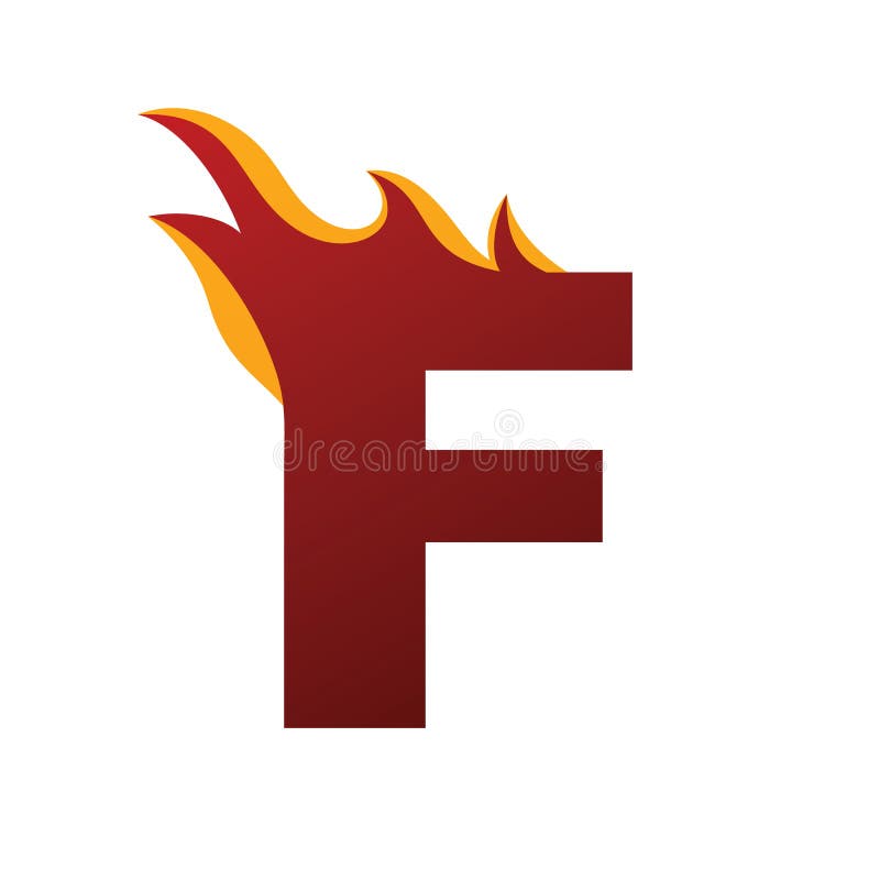 Fire Burn Initial Letter Alphabet Stock Vector - Illustration of ...