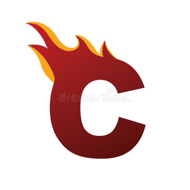 Fire Burn Initial Letter Alphabet Stock Vector - Illustration of brand ...