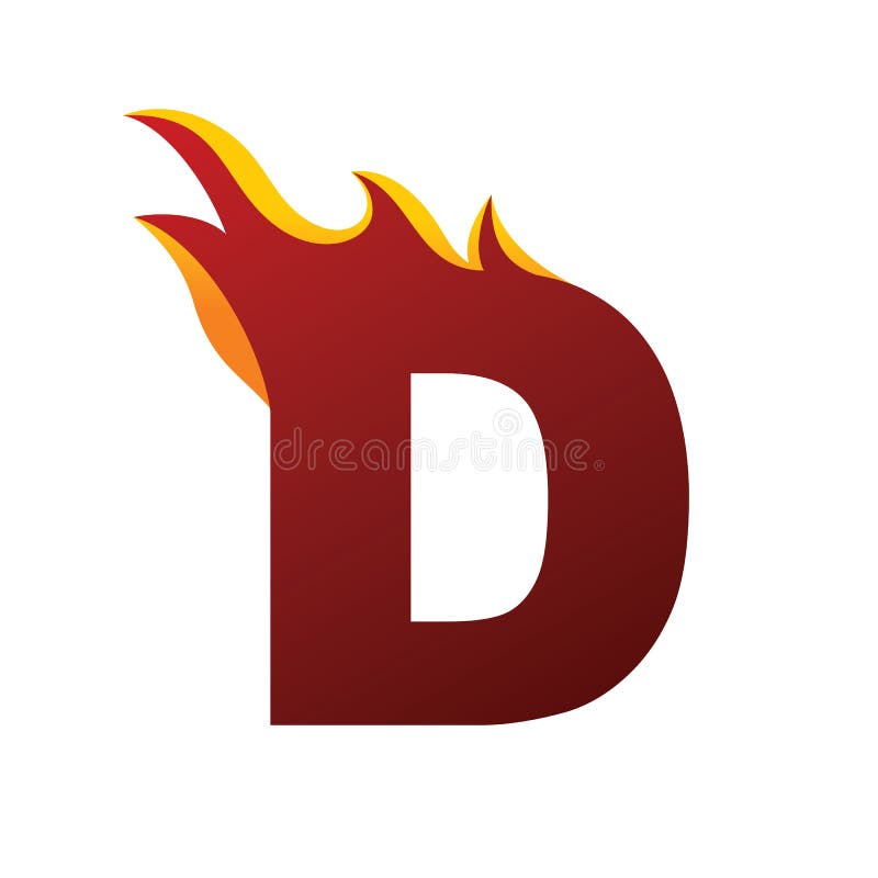 Fire Burn Initial Letter Alphabet Stock Vector - Illustration of logo ...