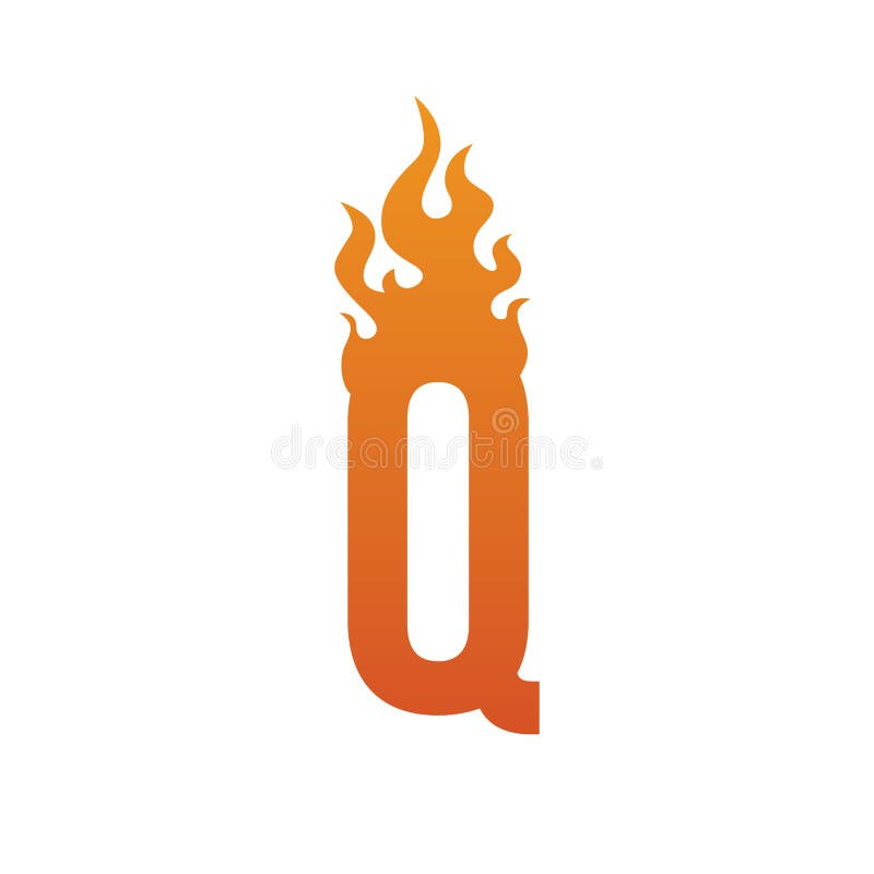 Fire Burn Initial Letter Alphabet Stock Vector - Illustration of logo ...