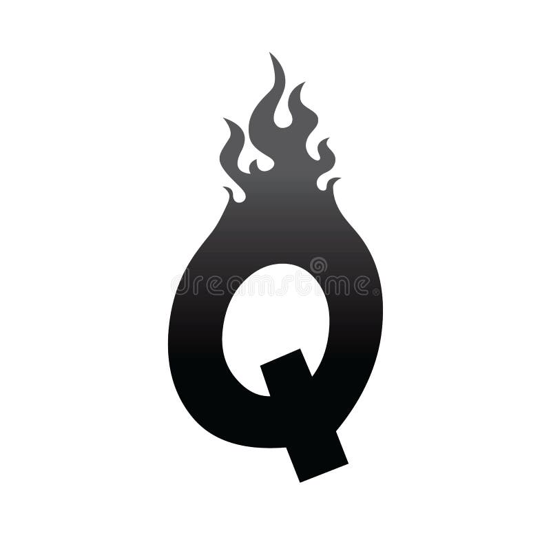 Fire Burn Initial Letter Alphabet Stock Vector - Illustration of logo ...