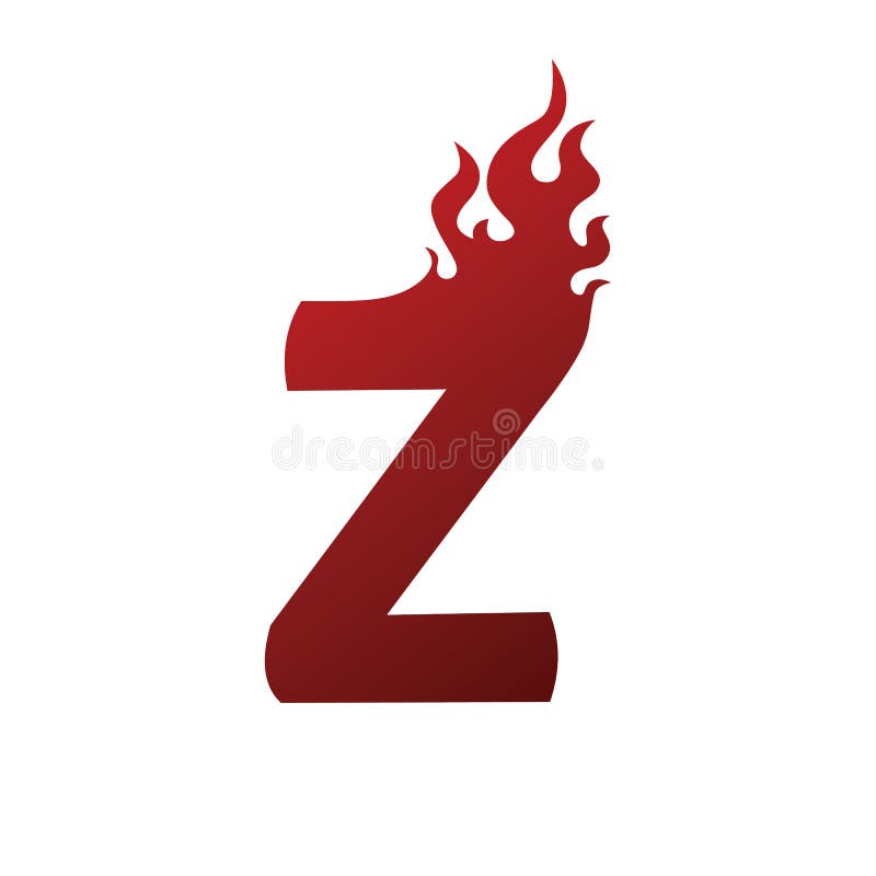 Fire Burn Initial Letter Alphabet Stock Vector - Illustration of ...