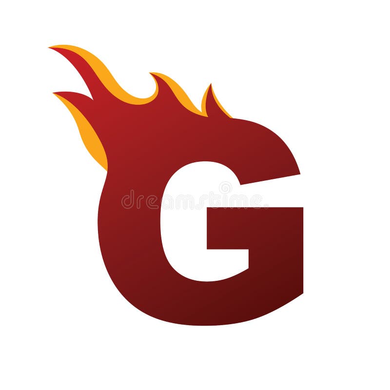 Fire Burn Initial Letter Alphabet Stock Vector - Illustration of logo ...