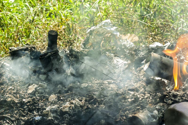 Fire Burn out stock image. Image of watercourse, pollution - 104964997