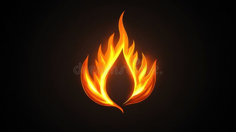 Fire Burn Symbol Design for Creative Projects Stock Illustration ...