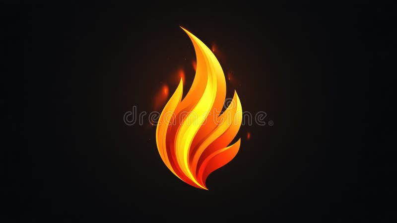 Fire Burn Symbol Design for Creative Projects Stock Illustration ...