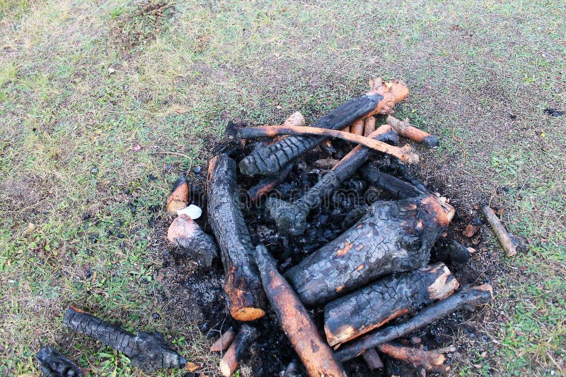 A fire burned out stock photo. Image of decoration, coal - 201187974