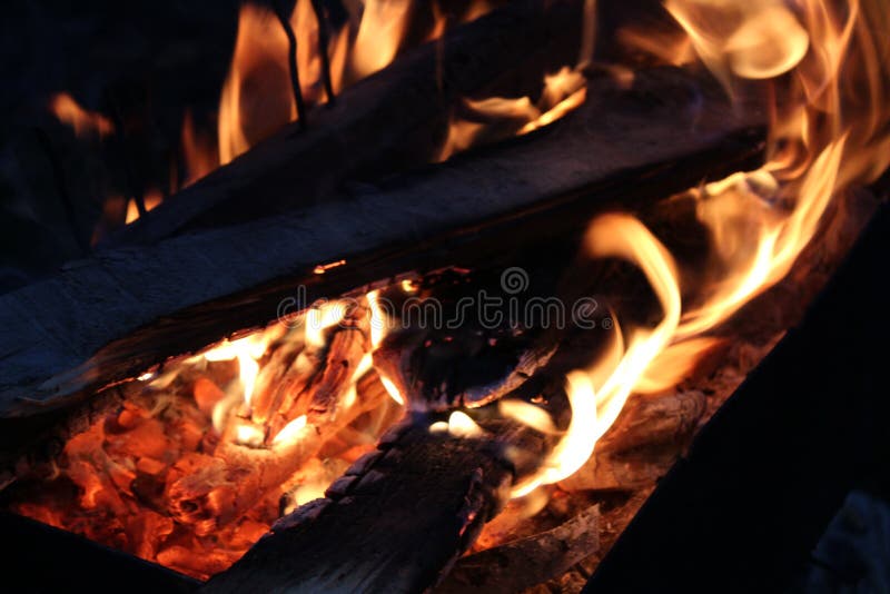 Beautiful fire in nature stock image. Image of field - 104411351