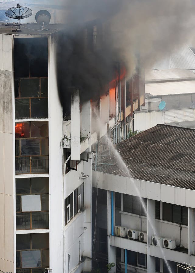 Fire Burning and Black Smoke Editorial Photo - Image of cityscape ...