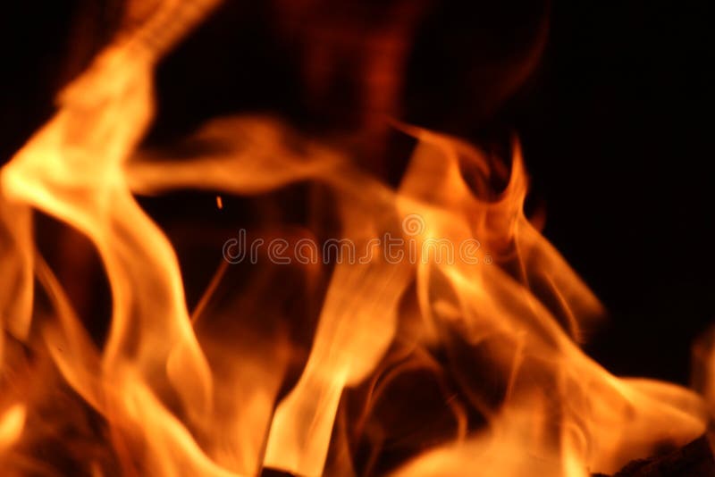 Fire Burning Bright in the Cold Dark Night Stock Photo - Image of dark ...