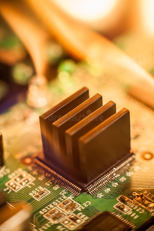 Fire Burning Cpu on Circuit Board with Electronic Stock Image - Image ...