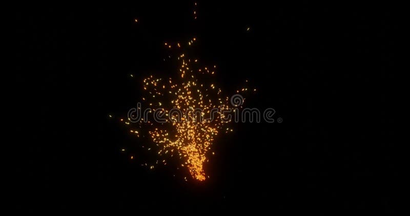 Fire Burning Embers Ash Particles Stock Video - Video of explosion ...