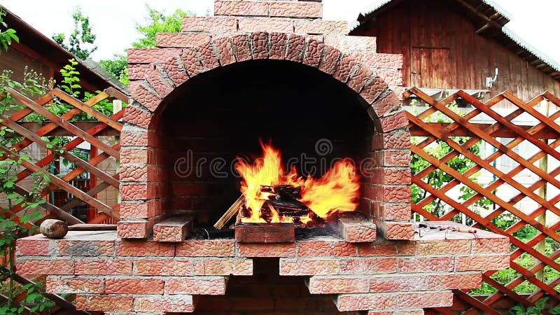 Fire Burning in a Fireplace Slow Motion Stock Footage - Video of ...
