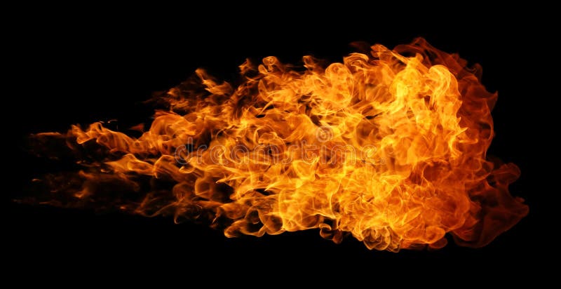 Burning Fireball on Dark Background for Graphic Design Purpose Stock ...